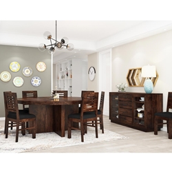 Algona Rustic Solid Wood Round Dining Table