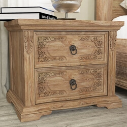 Preston Solid Teak Wood Traditional Rustic 7 Drawer Dresser