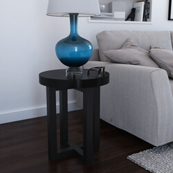 Ladonia Rustic Solid Wood Round End Table
