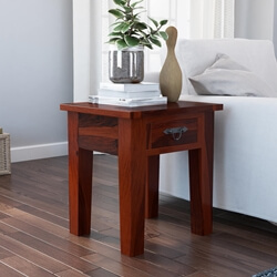 Jayton Contemporary Rustic Solid Wood End Table