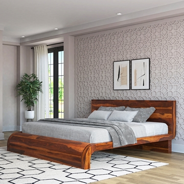 Rustic Solid Wood Platform Beds | King, Queen & Full Wooden Bed Frames