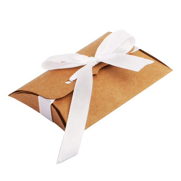 Custom Kraft Pillow Boxes | Wholesale Kraft Pillow Gift Boxes | Sire ...