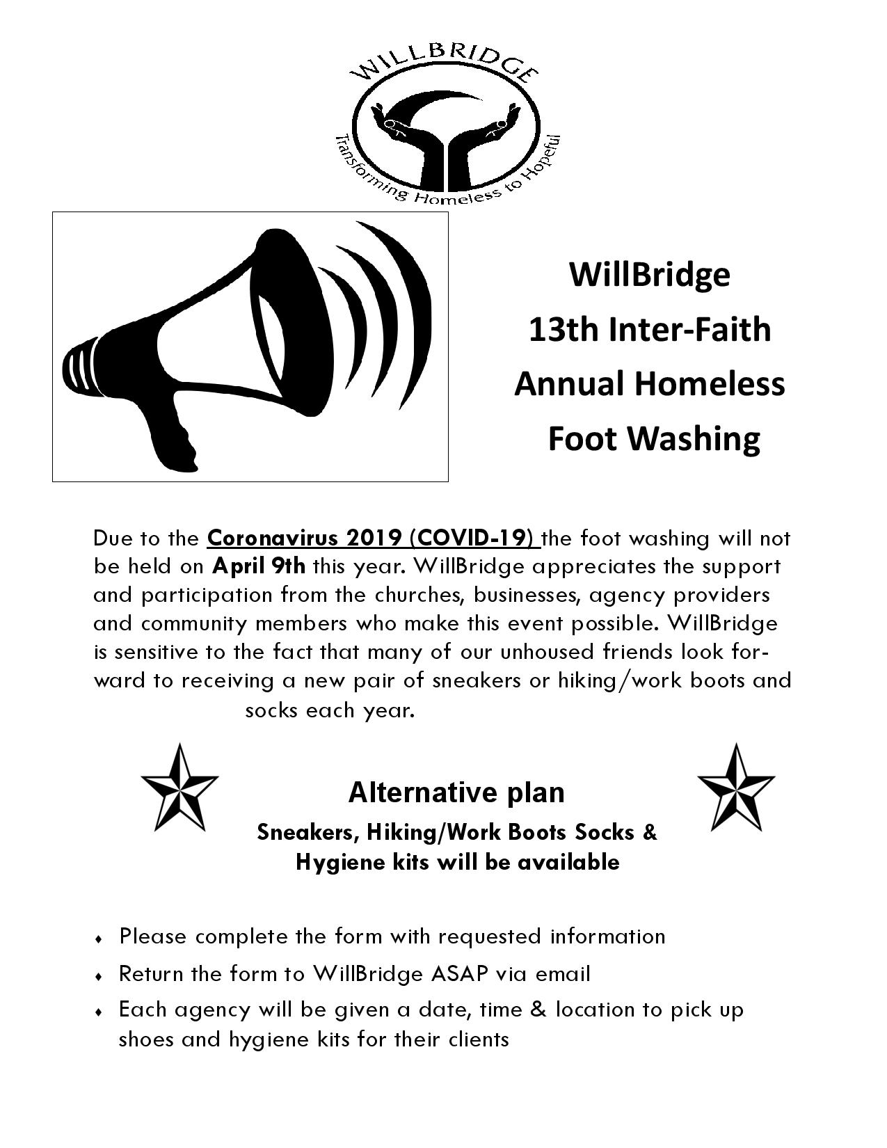 Willbridge 13th Inter-Faith Annual Homeless Foot Washing - Will Bridge SB