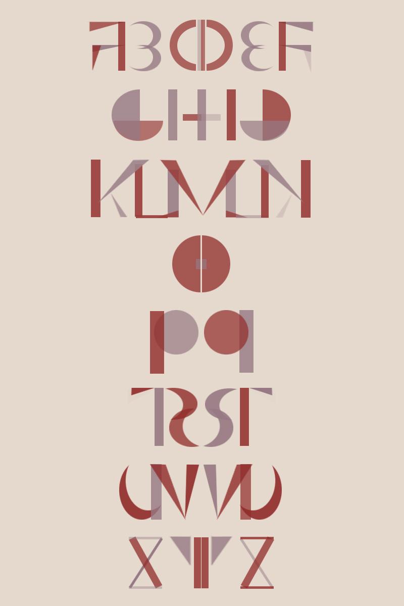 Alphabetic Symmetry / Geometrical Typography | Skillshare Student Project