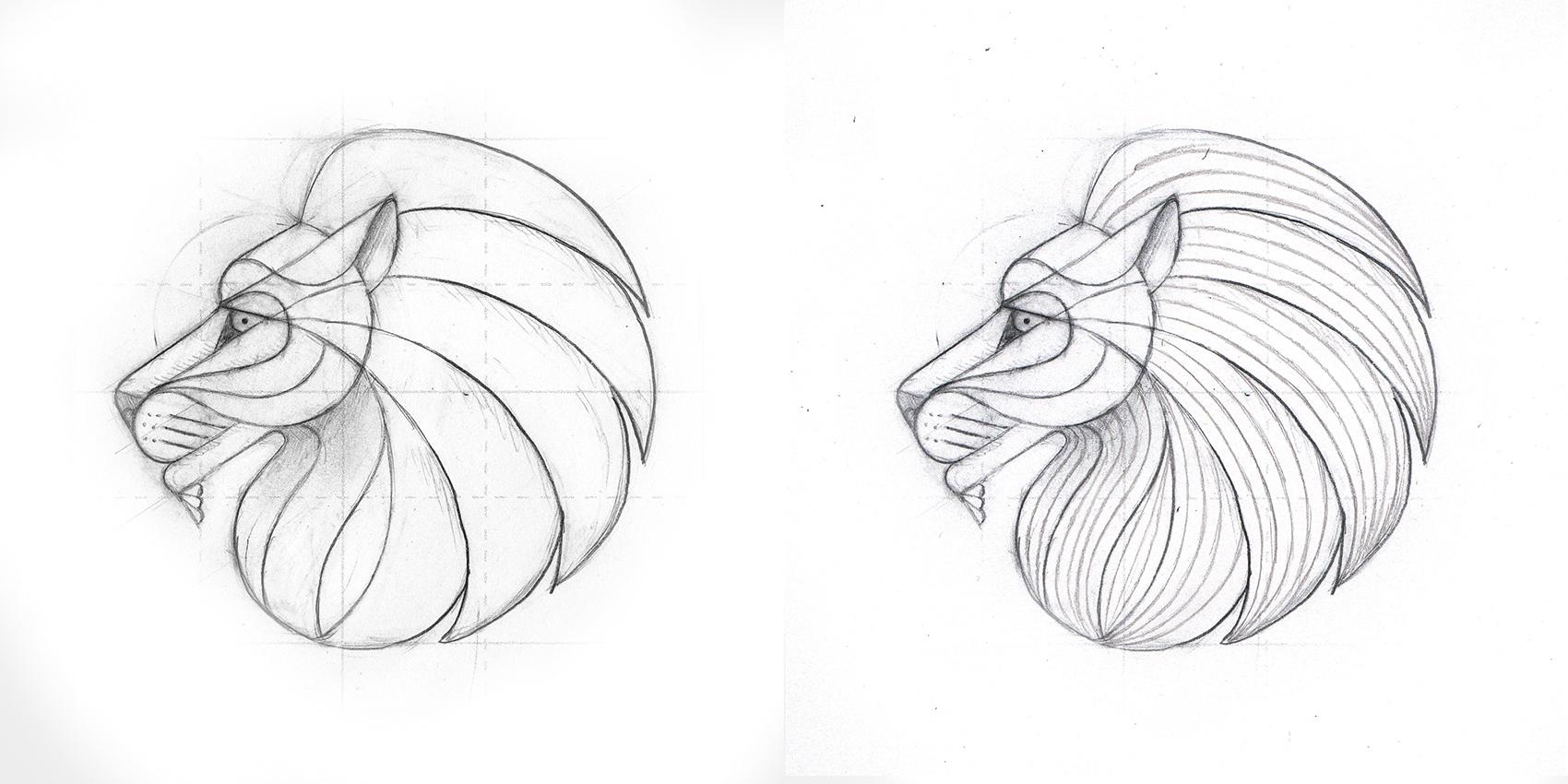 Lion - Geometric Profile | Skillshare Student Project
