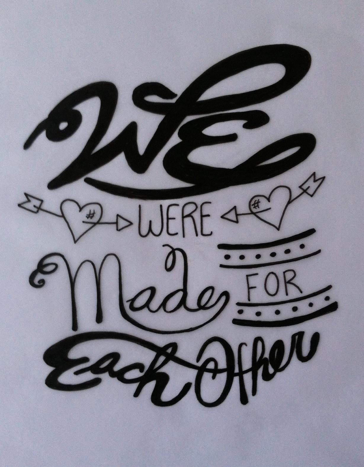 "We were made for each other" Greeting Card | Skillshare Student Project