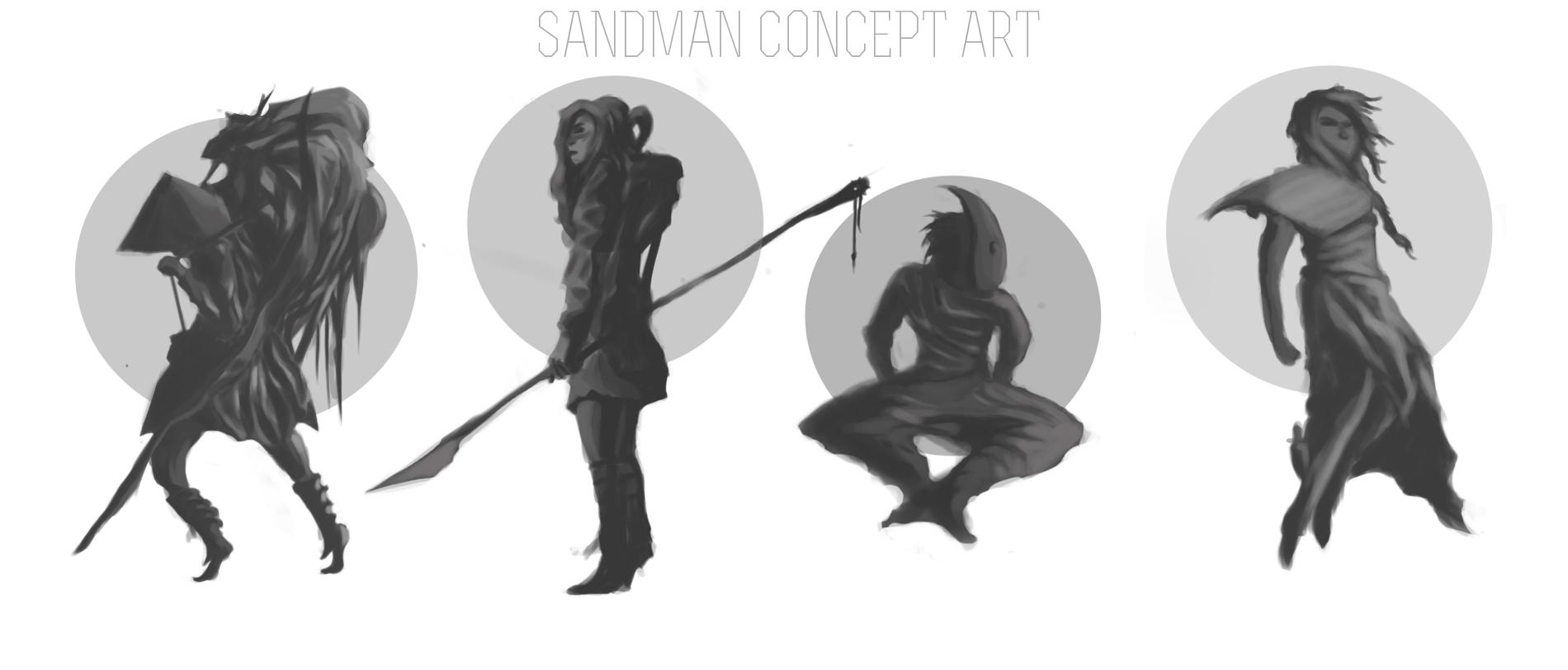 'Sandman' In-Game Character Concept Art | Skillshare Student Project