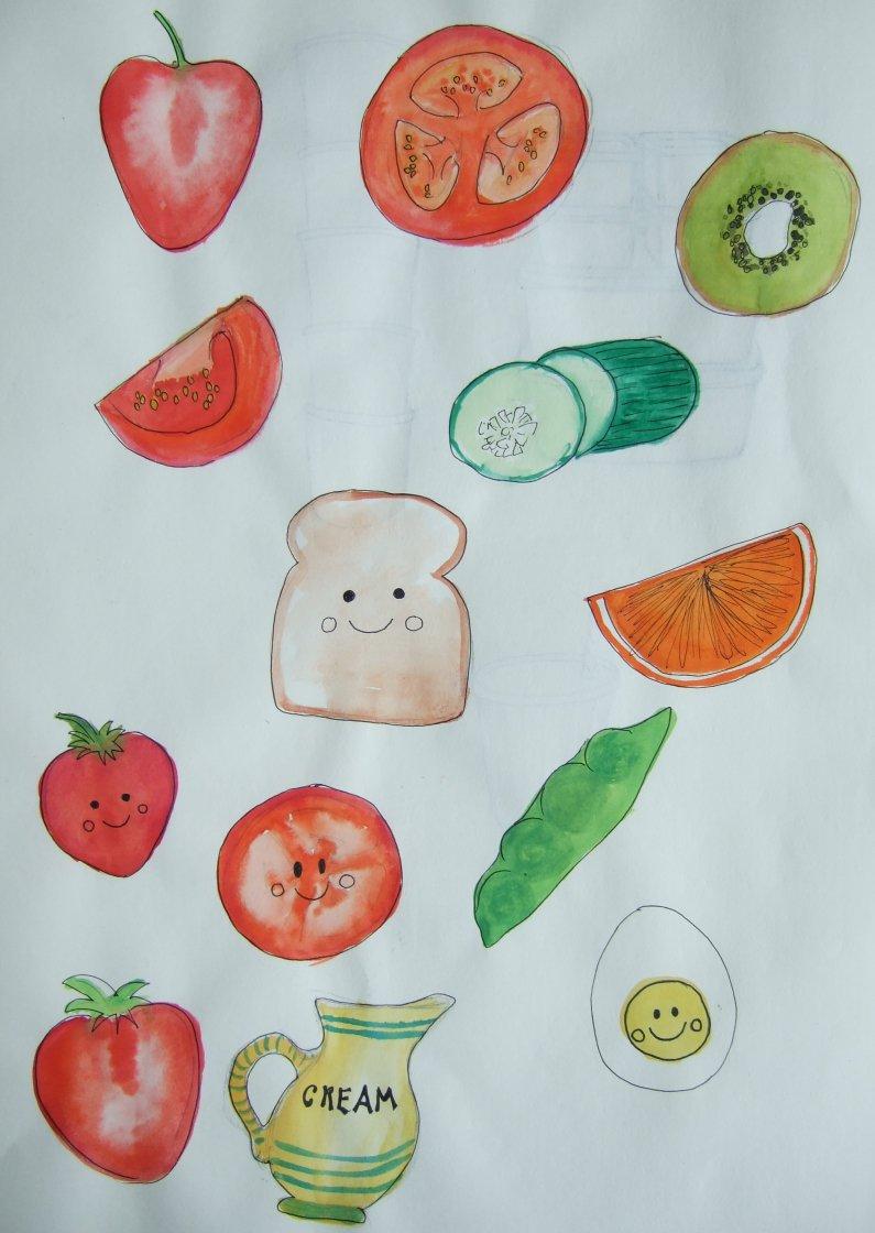 Picnics - tupperware and smiley faces | Skillshare Student Project