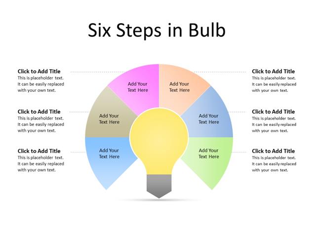 PPT Slide-Infographic - 6 steps - Multicolor