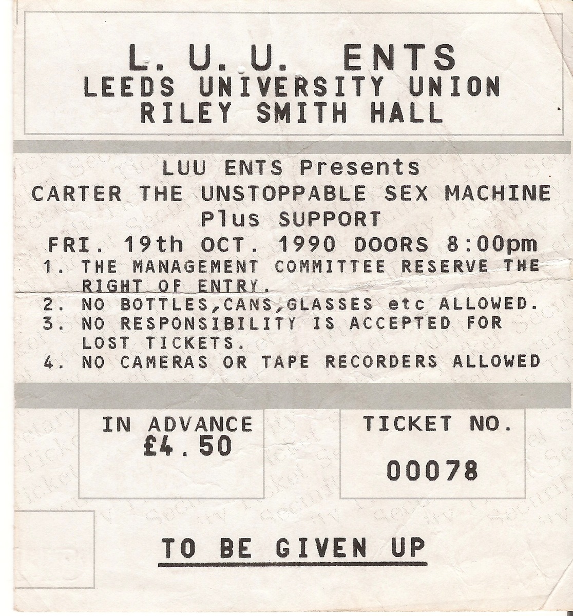The Concert History of Leeds University Riley Smith Hall Leeds, England ...