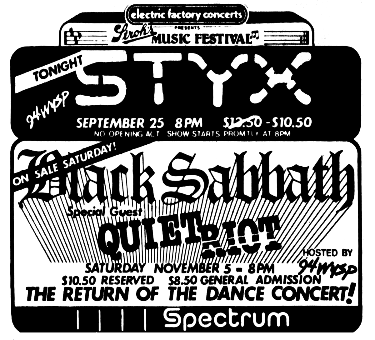 The Concert History of The Spectrum Philadelphia, PA | Concert Archives