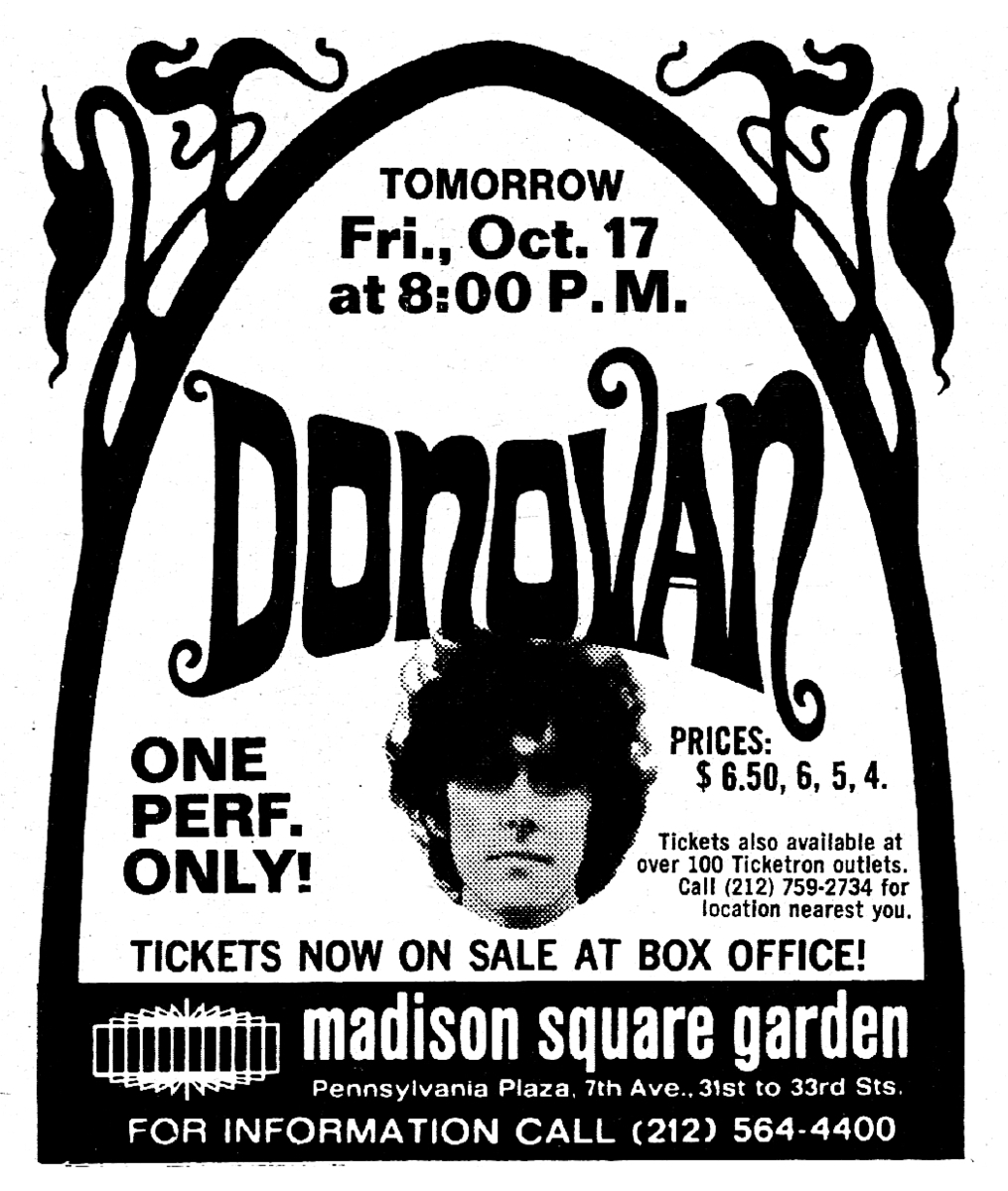 Donovan's Concert & Tour History | Concert Archives