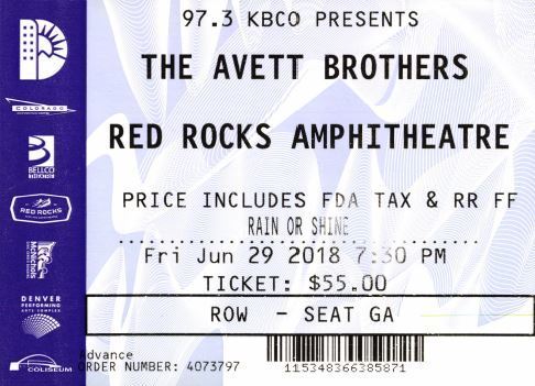The Avett Brothers's Concert & Tour History | Concert Archives
