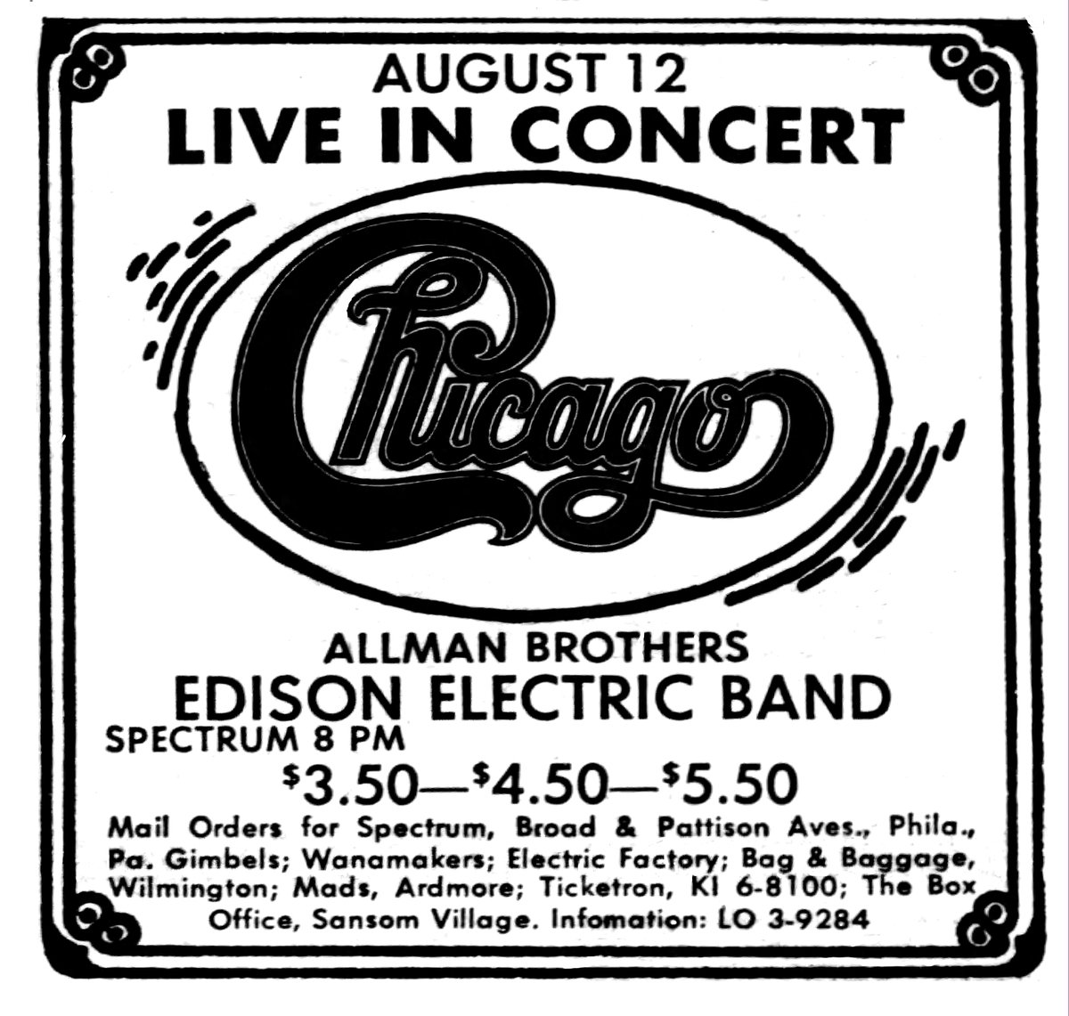 Edison Electric Band Concert & Tour History | Concert Archives