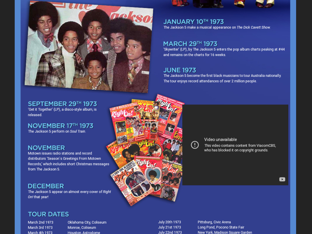 Jackson 5 Concert & Tour History | Concert Archives
