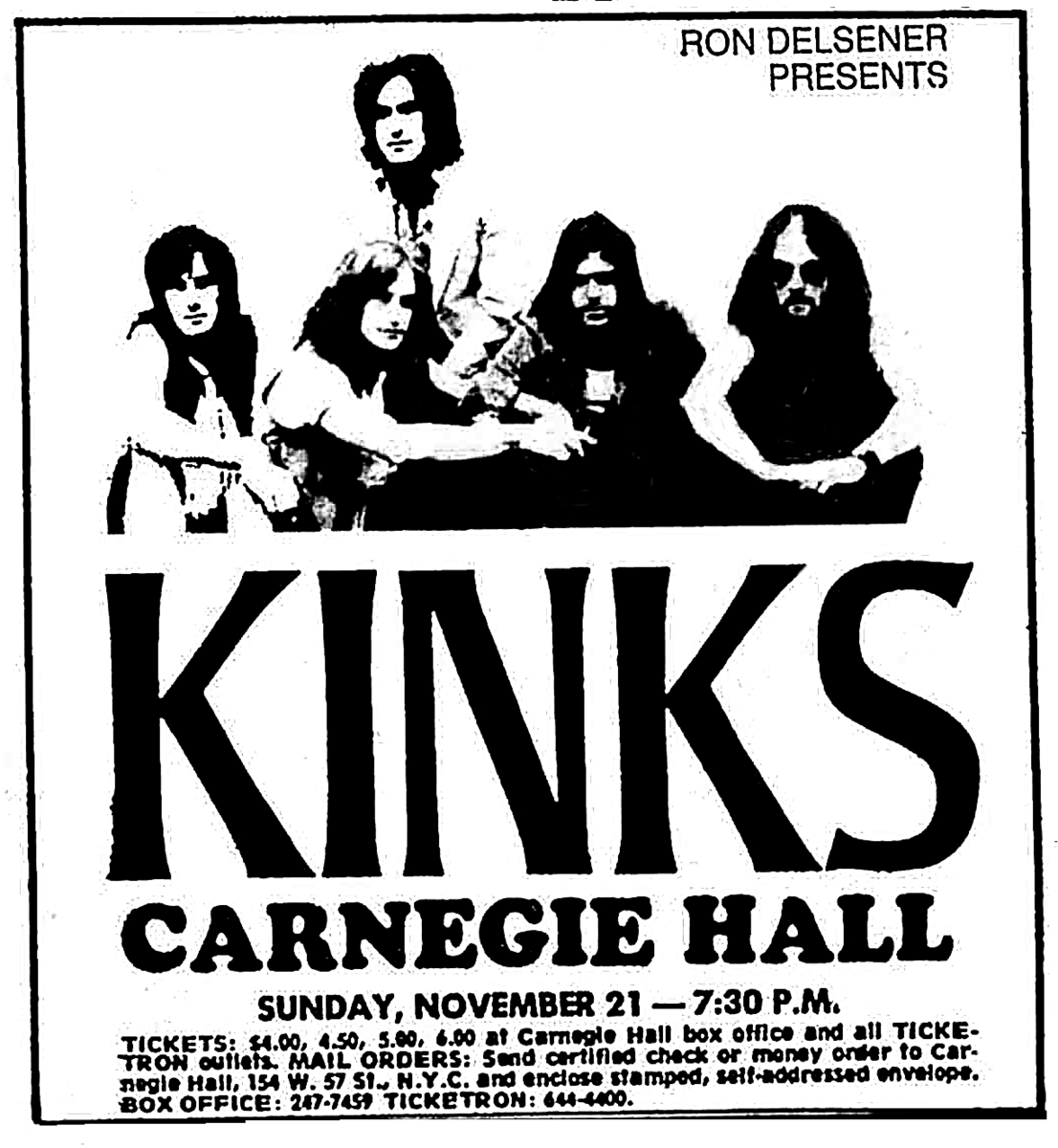 The Kinks's Concert & Tour History | Concert Archives