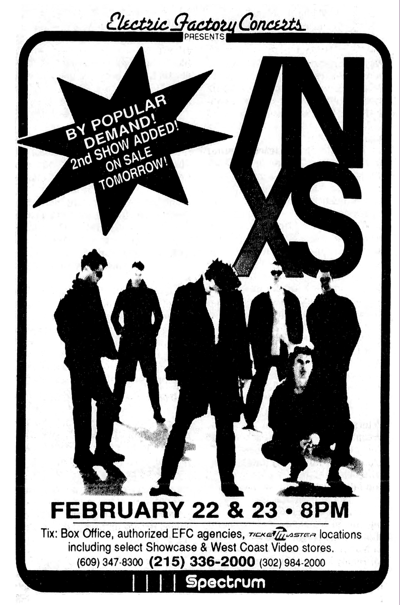 INXS's Concert & Tour History | Concert Archives