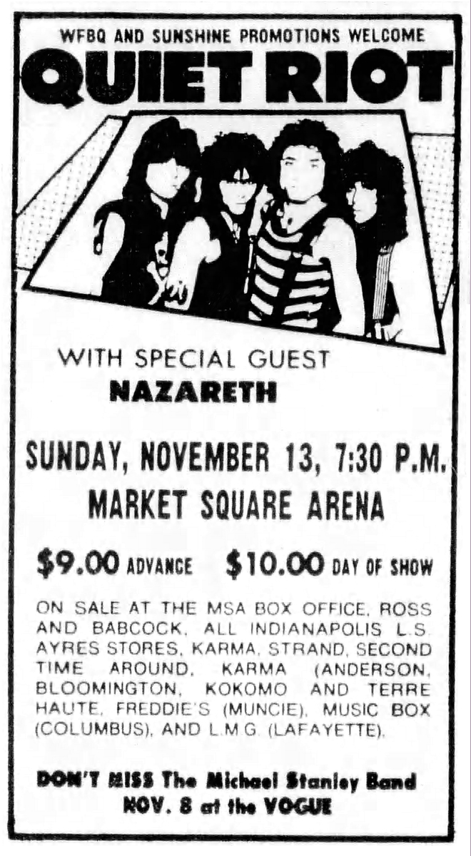 Quiet Riot's Concert & Tour History | Concert Archives