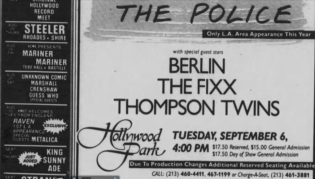 The Police Concert & Tour History (Updated for 2022) | Concert Archives