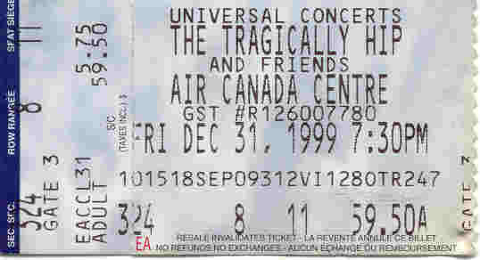 The Tragically Hip Concert & Tour History | Concert Archives