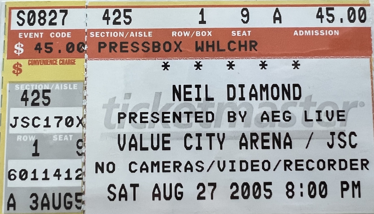 Neil Diamond Concert & Tour History (Updated for 2022) | Concert Archives