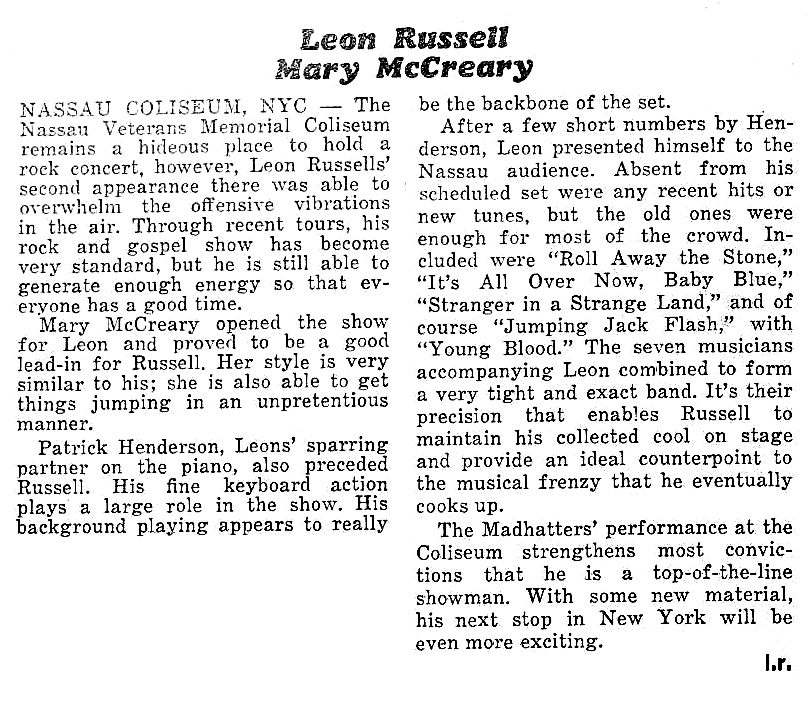 Leon Russell Concert & Tour History | Concert Archives