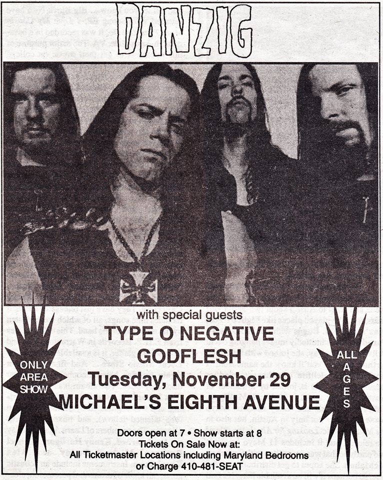 Type O Negative's Concert & Tour History | Concert Archives