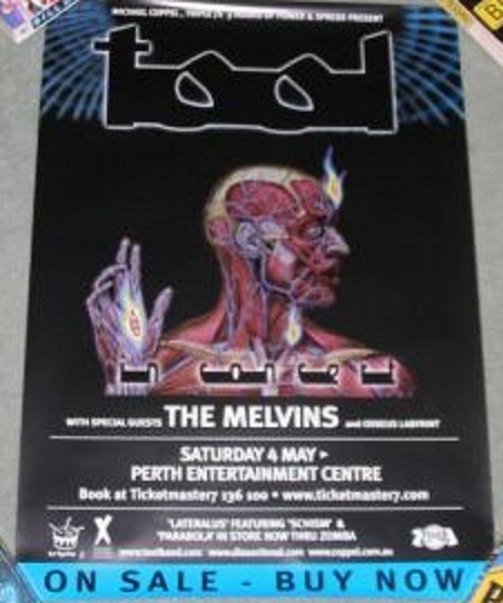 I need to find an image of Tool’s Lateralus tour poster from Wollongong ...