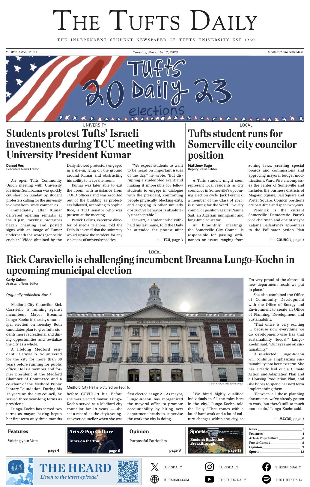 Jumbos take two of three over winter break - The Tufts Daily