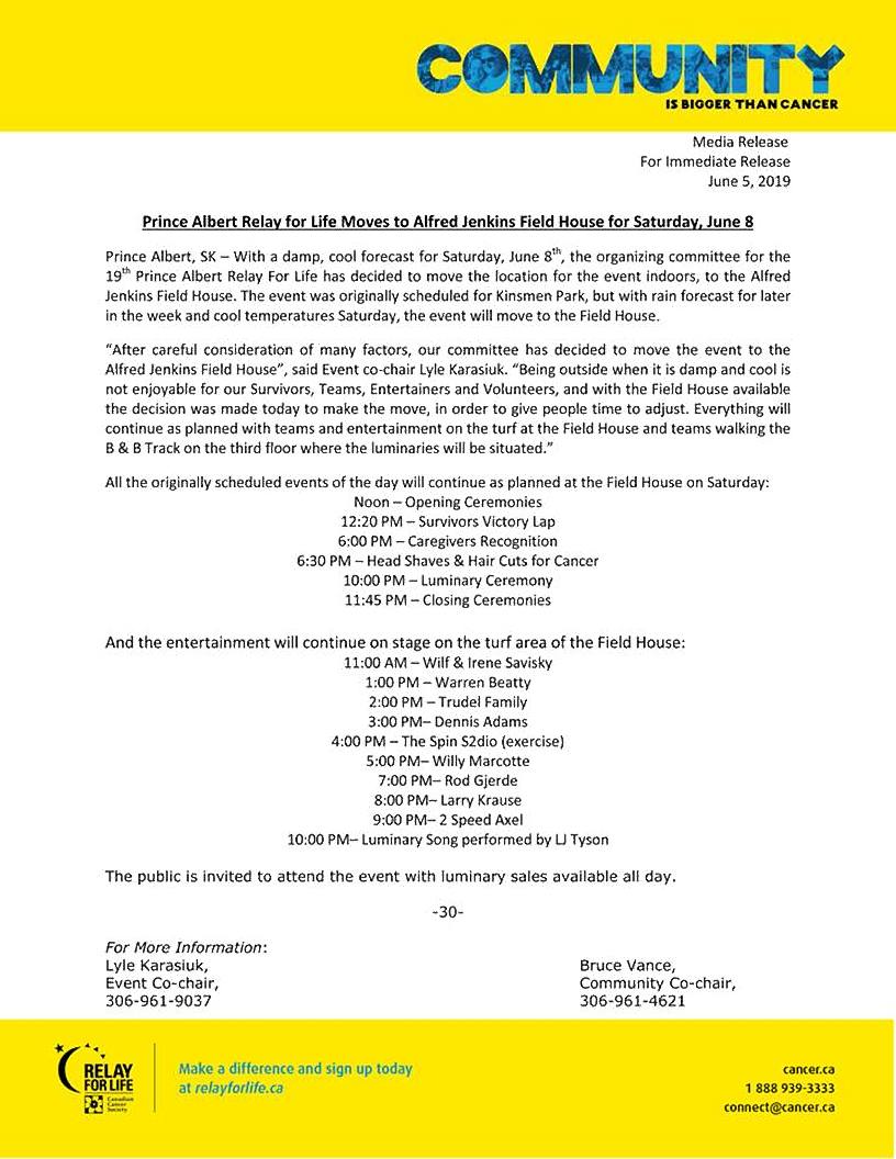 Updated Fun Run Information NOTE LOCATION CHANGE | paNOW