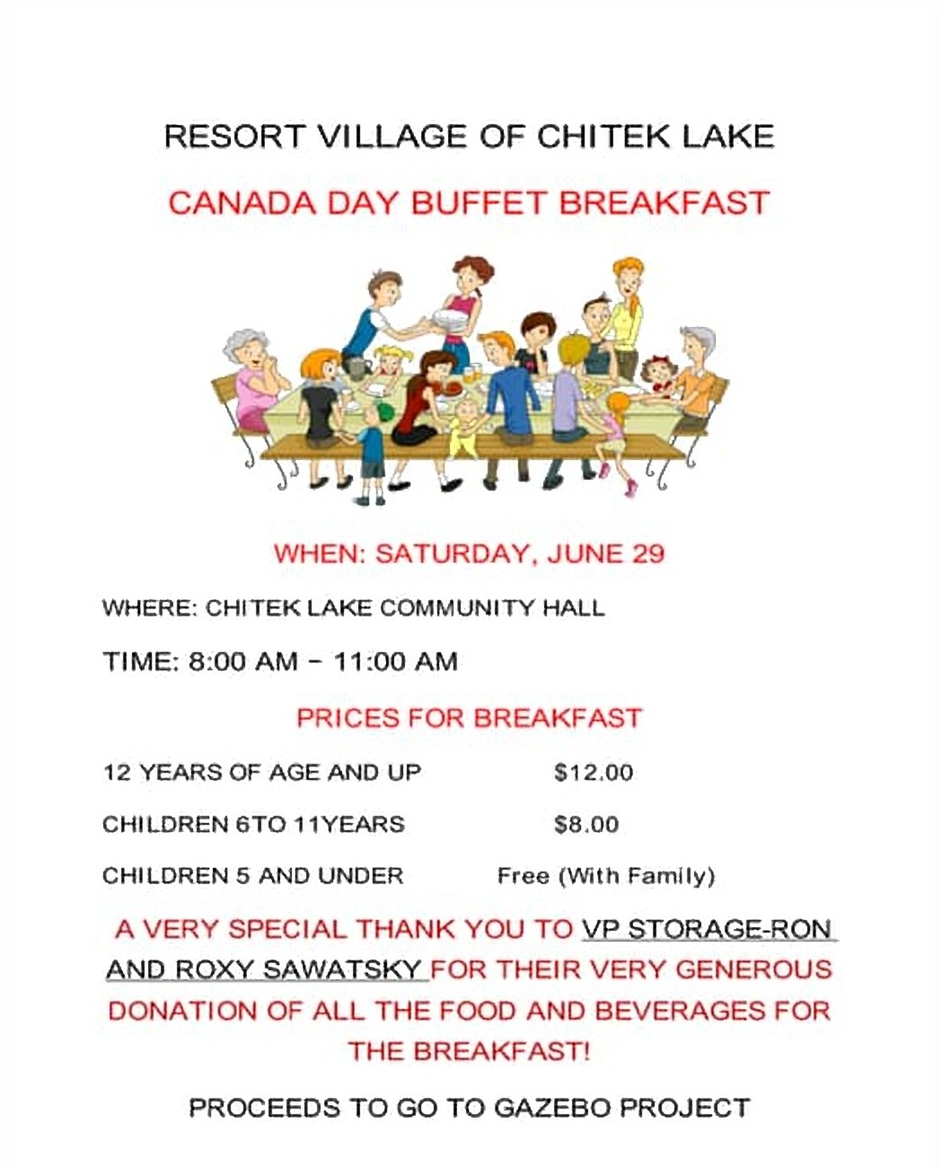 Canada Day Buffet at Chitek Lake Resort | battlefordsNOW