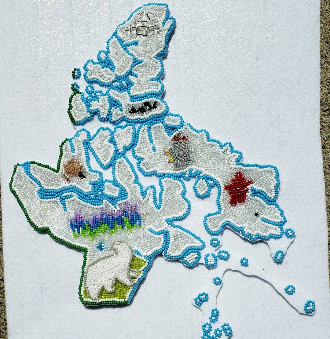 North American beaded map mosaic project bringing nations together ...