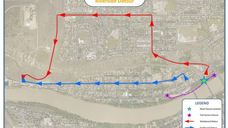 Major detour for access to Riverside neighbourhood starts next week ...