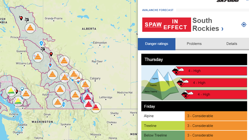 Special avalanche warning issued for Rockies | CHAT News Today
