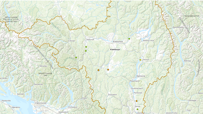 Three wildfires discovered in Kamloops region Easter Sunday | CFJC ...