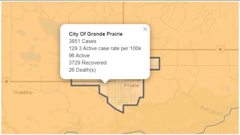 City Of Grande Prairie Map