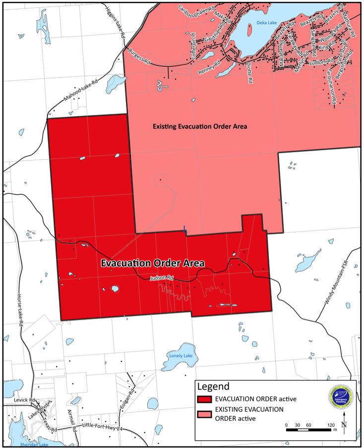 More evacuations ordered as a result of growth in the Deka Lake ...