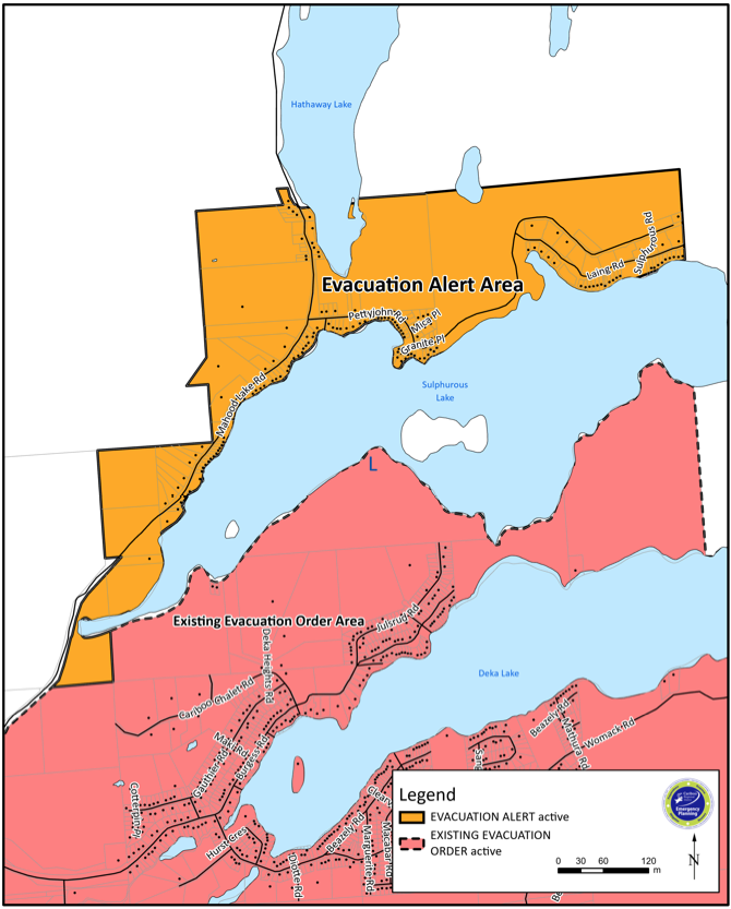 More evacuations ordered as a result of growth in the Deka Lake ...