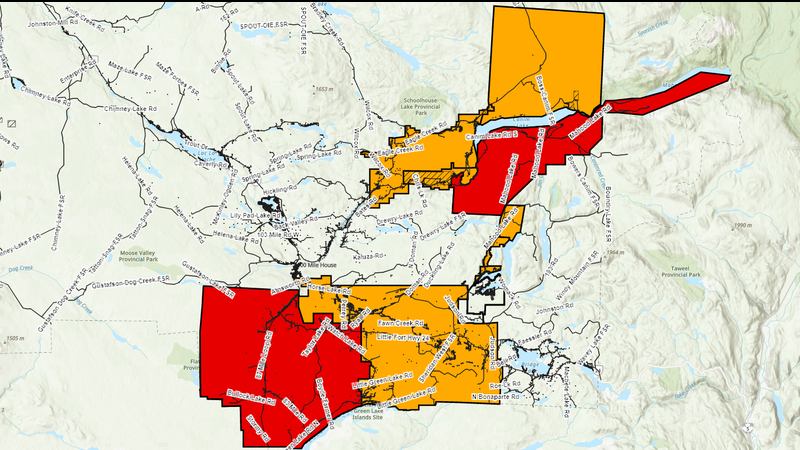 More than 1,500 properties evacuated in South Cariboo near Flat Lake ...