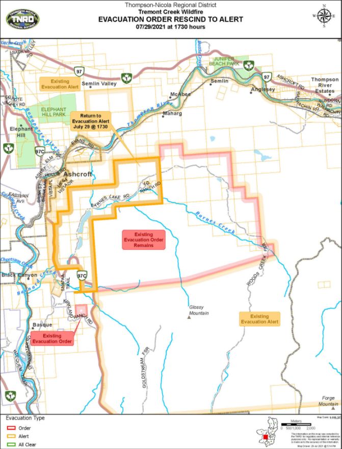 TNRD rescinds a portion of Evacuation Order near Tremont Creek wildfire ...
