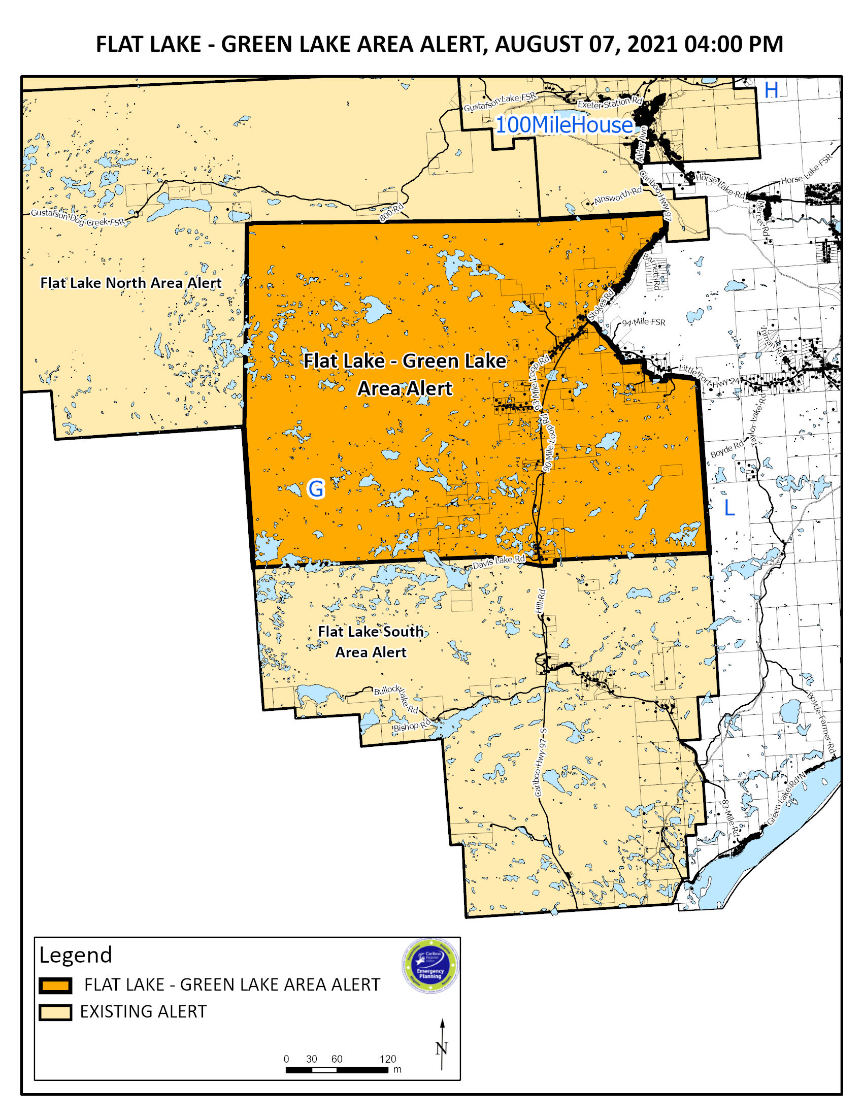 Flat Lake wildfire: 100 Mile House lifts evacuation alert, Cariboo ...