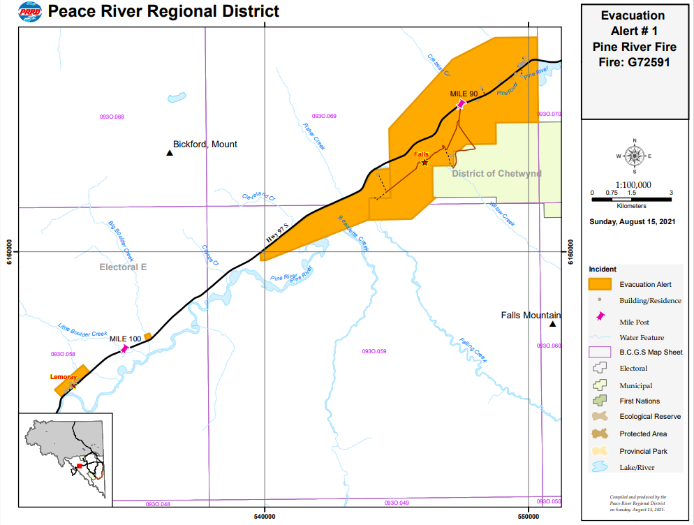 Peace River Regional District issues evacuation alert in response to ...
