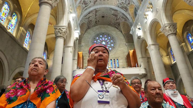 Pope Francis leads reconciliation mass at Quebec City-area pilgrimage ...