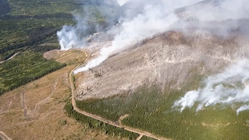 Critical infrastructure in danger due to battleship mountain wildfire ...