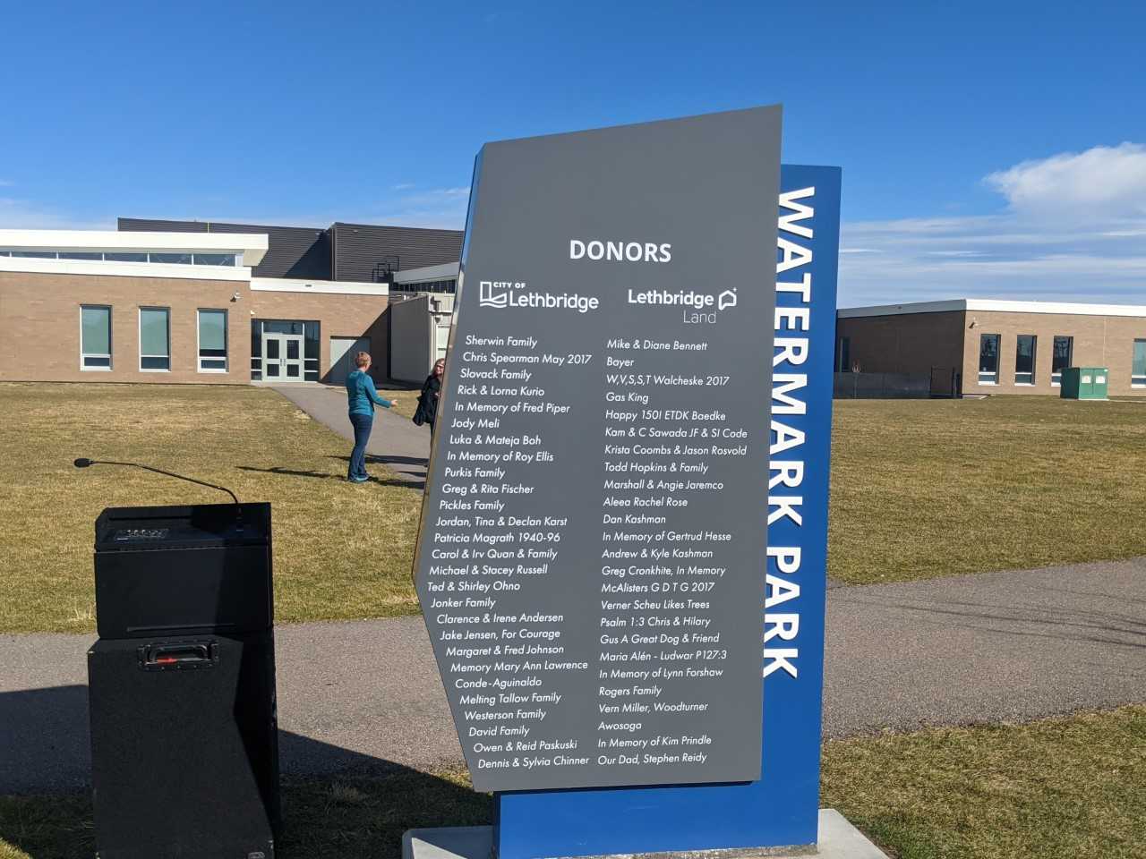 Monument unveiled at Watermark Park in west Lethbridge | Lethbridge ...