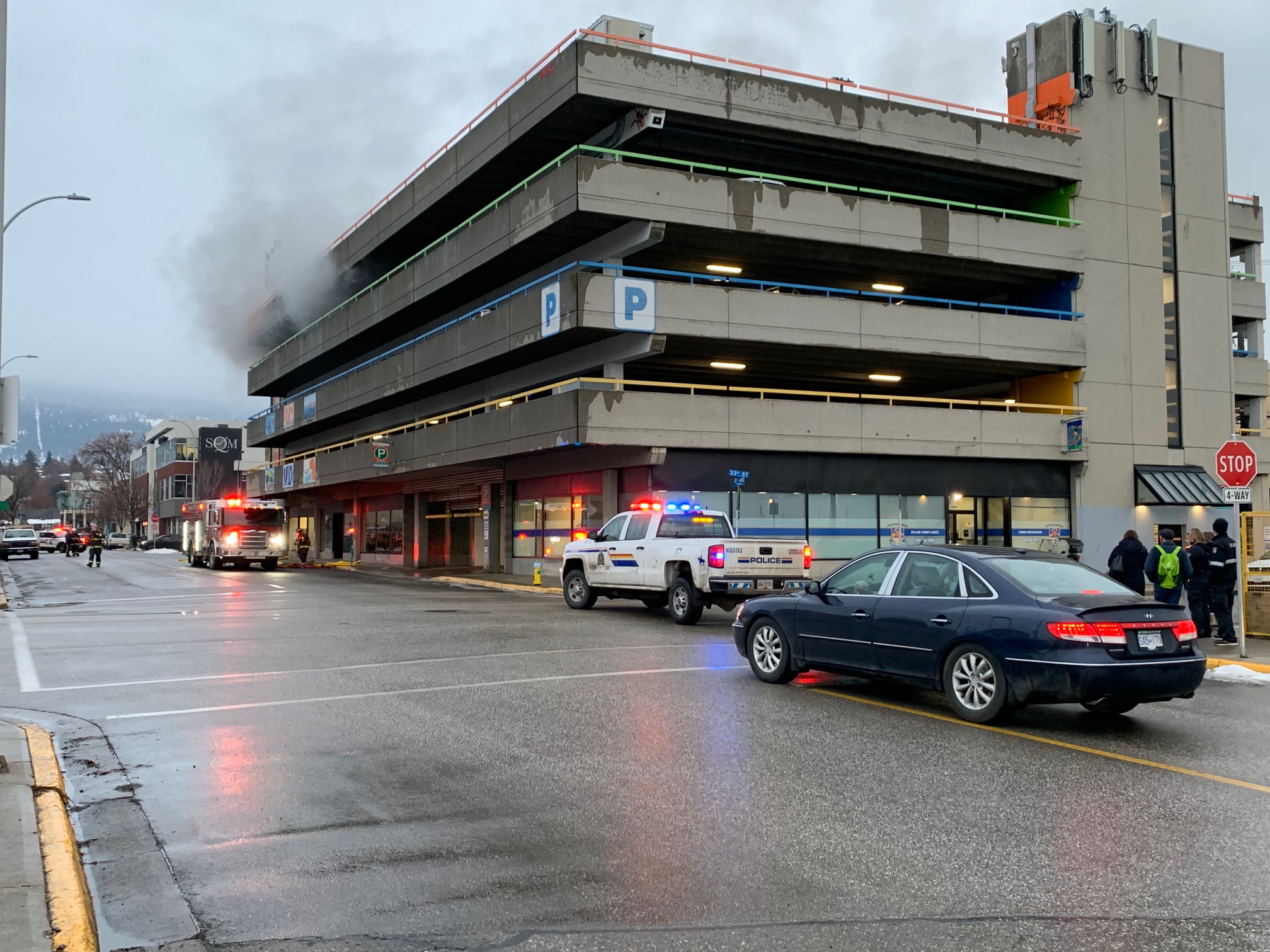 UPDATE: Vernon parkade reopens after destructive fire | Vernon Matters