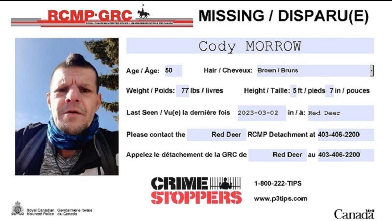 Missing: Cody Morrow, 50, of Red Deer | rdnewsnow.com