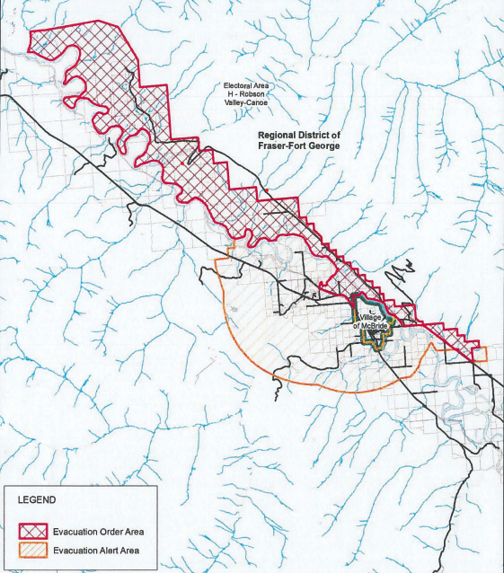 Evacuation order & alerts issued for Teare Creek fire outside McBride ...