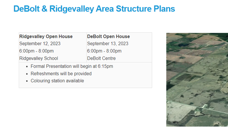 MD of Greenview holding open houses for Ridgevalley and DeBolt area ...