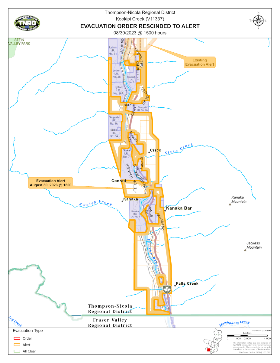 Kookipi Creek evacuation order cancelled – replaced by an evacuation ...